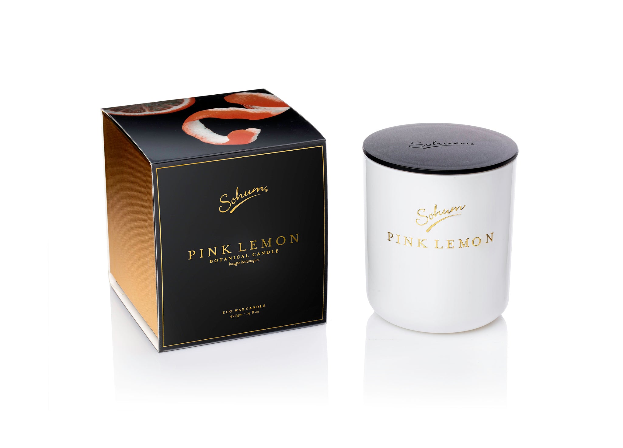 SOHUM Pink Lemon Eco Wax Candle